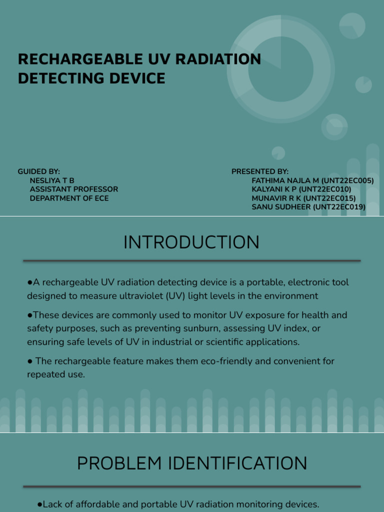 Rechargeable UV Radiation Detector | PDF | Ultraviolet | Sensor