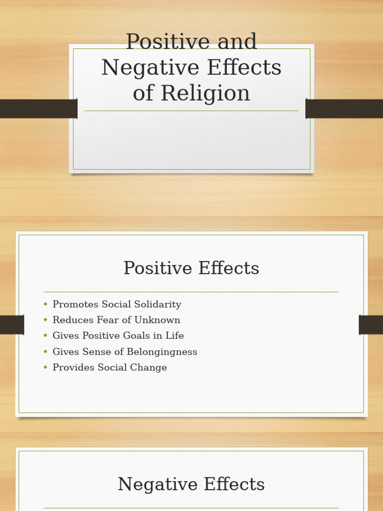 Positive and Negative Effects of Religion | PDF
