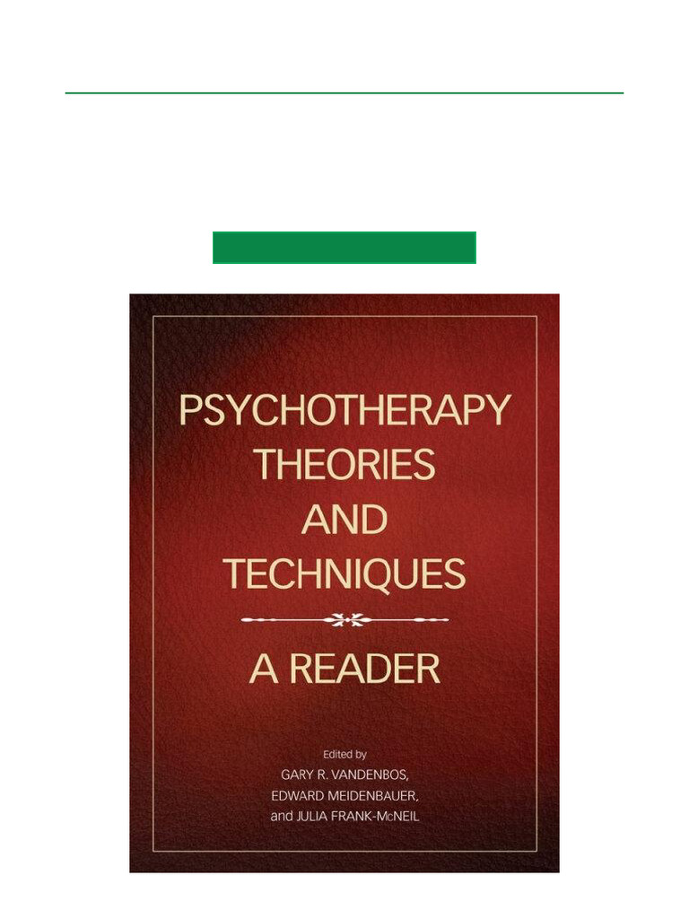 Psychotherapy Theories and Techniques A Reader Google Drive Download ...