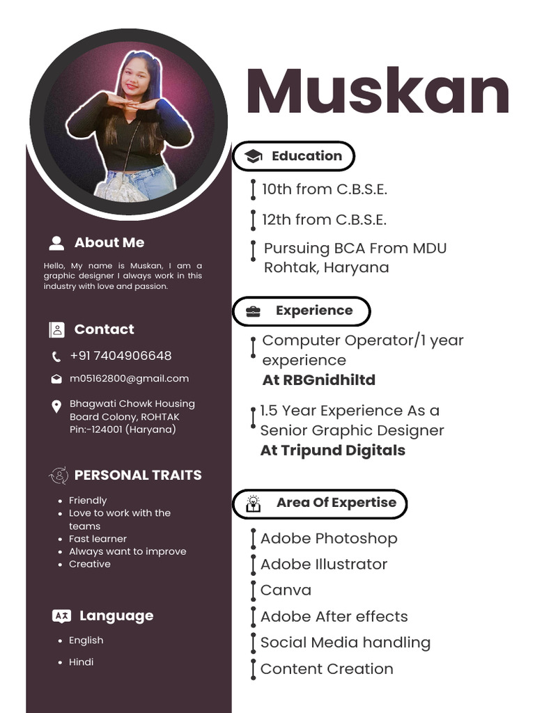 Resume (Muskan) | PDF