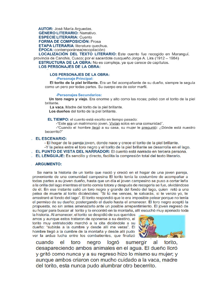 Datos Sobre La Lectura El Torito | PDF