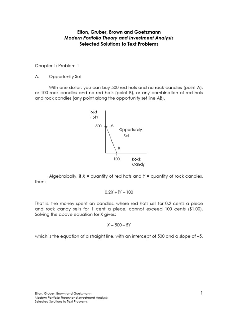 Elton Modern Portfolio Theory and Invest | PDF | Modern Portfolio ...