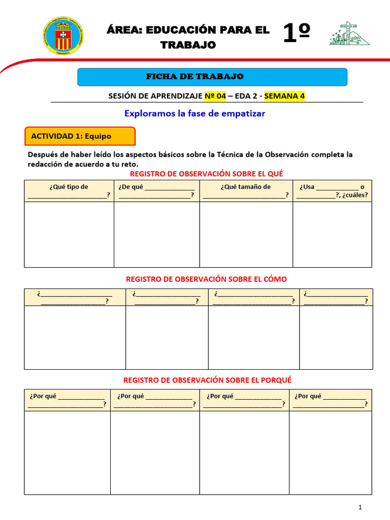 EPT 1º - FT 4-EDA2 (2) | PDF | Evaluación | Aprendizaje