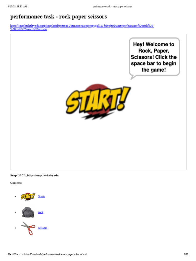 Performance Task - Rock Paper Scissors | PDF | Software Development | Free Software