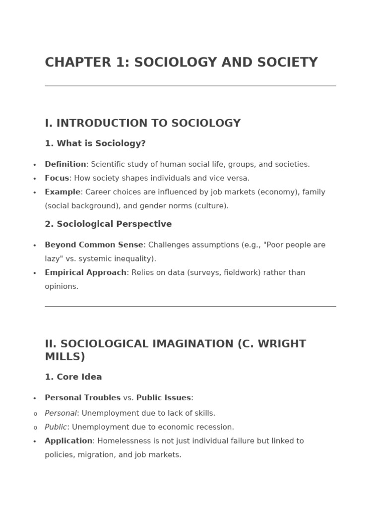 Introduction to Sociology Concepts | PDF | Sociology | Society