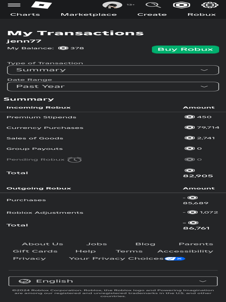 My Transactions - Roblox | PDF