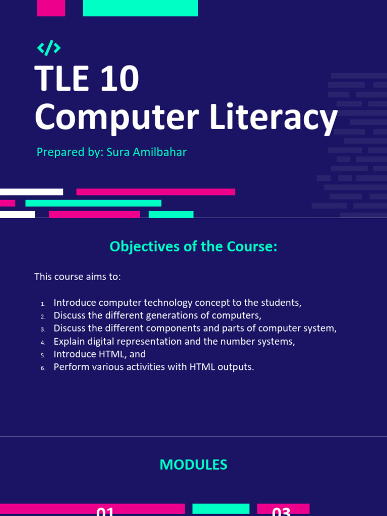 TLE 10 M1 History of Computer Technology | PDF | Microcomputers ...