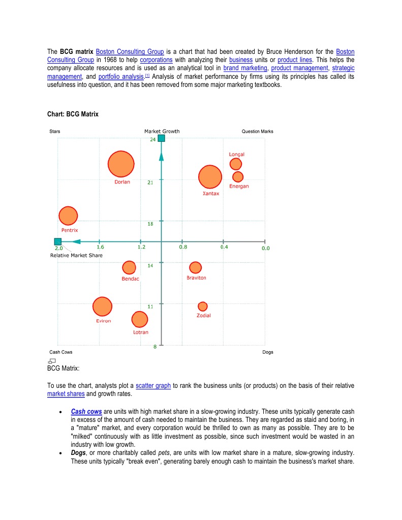 BCG Matrix | PDF | Business | Economies