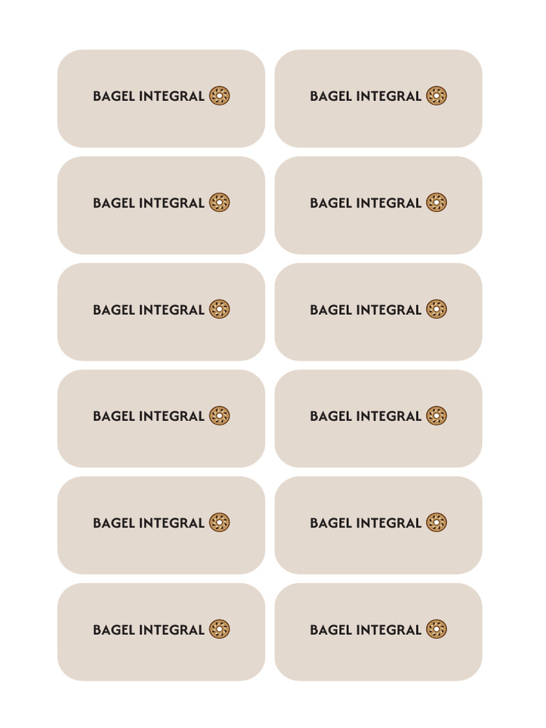 Bagel Integral | PDF