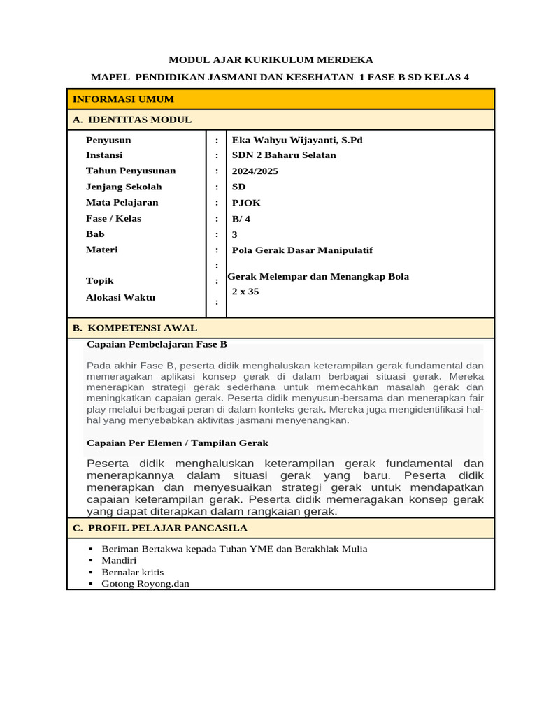 Modul Ajar Eka | PDF