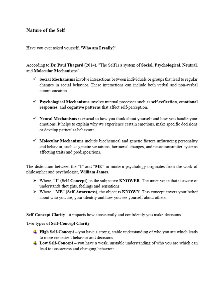 Lesson 1 Introduction To Understanding The Self | PDF | Self Esteem ...