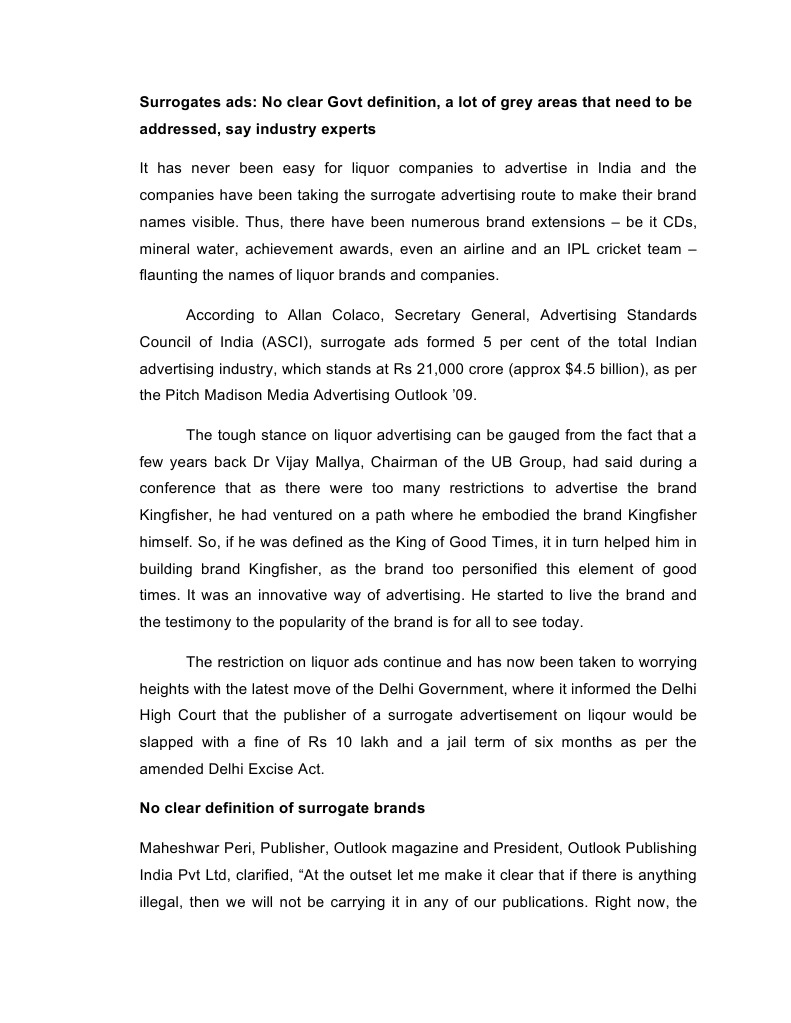 Surrogates Ads | PDF | Advertising | Brand