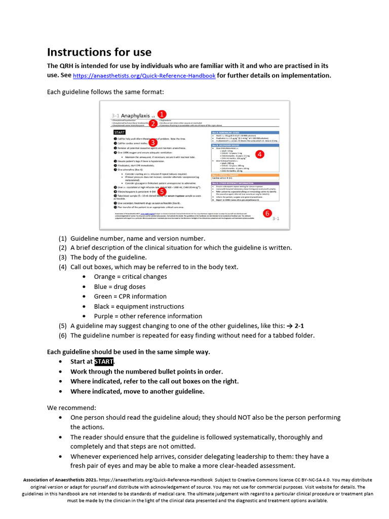 QRH_0-3_Instructions_for_use_v2 | PDF | Medical Specialties | Health ...