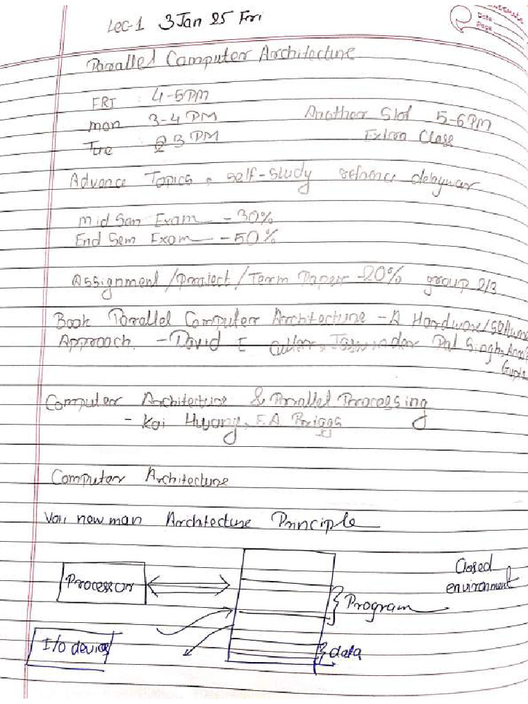 Parallel COA Pre Mid Notes - Compressed | PDF