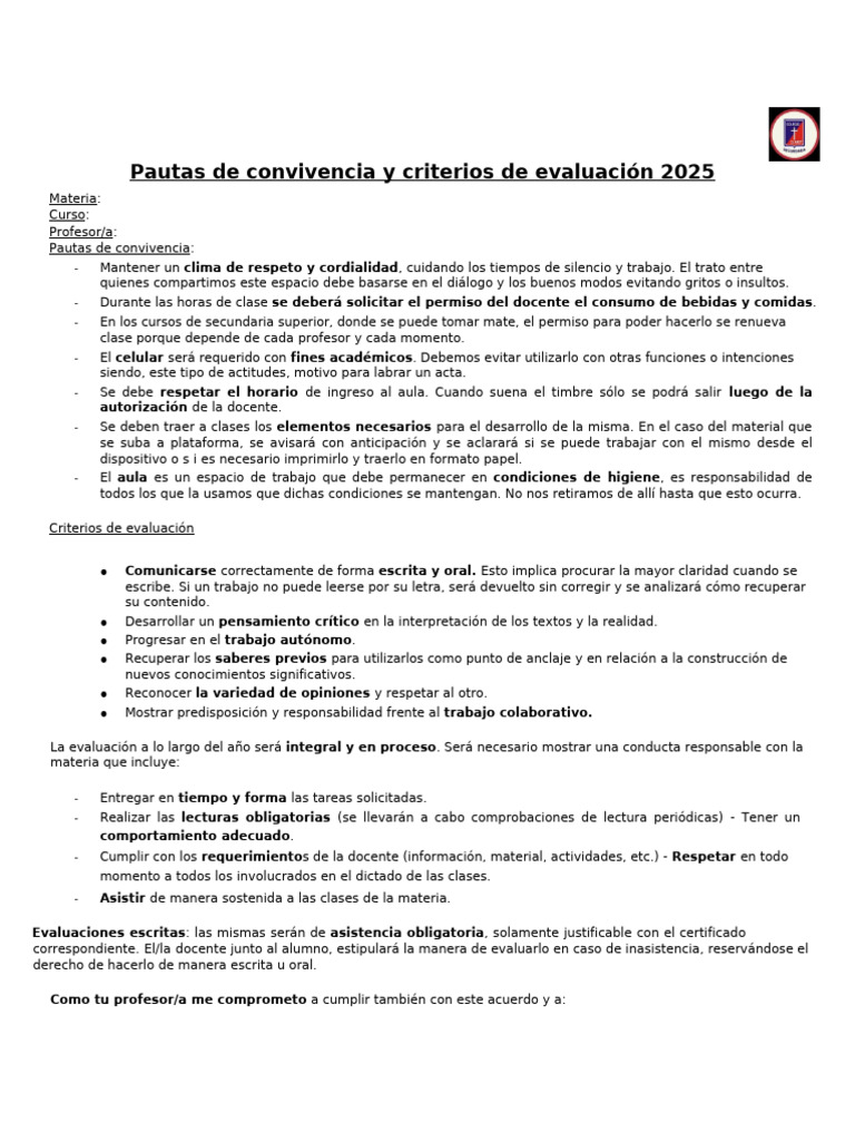 Pautas y Criterios 2025 (2) 2 | PDF | Maestros