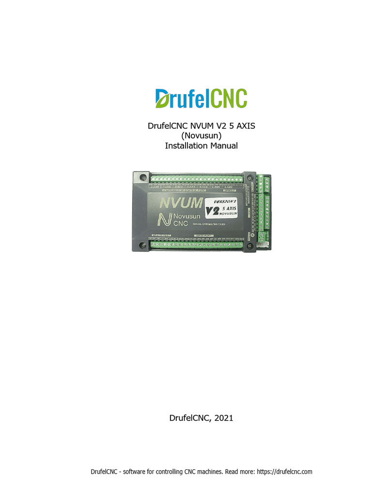 02 DrufelCNC - NVUM5 - Manual | PDF | Keyboard Shortcut | Numerical Control