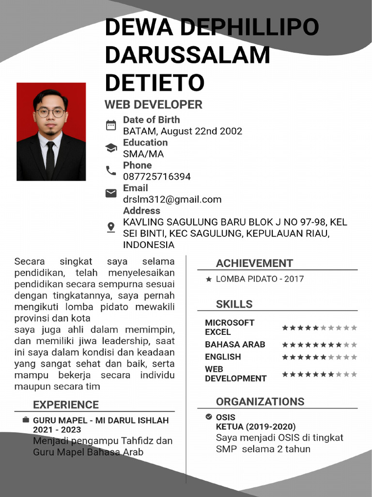 Cv. Dewa SBG Guru | PDF