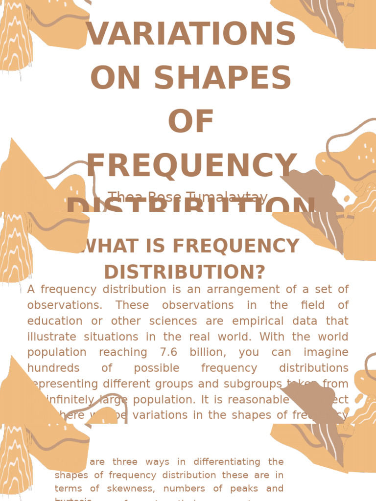 Variations in Frequency Distribution Shapes | PDF | Skewness ...