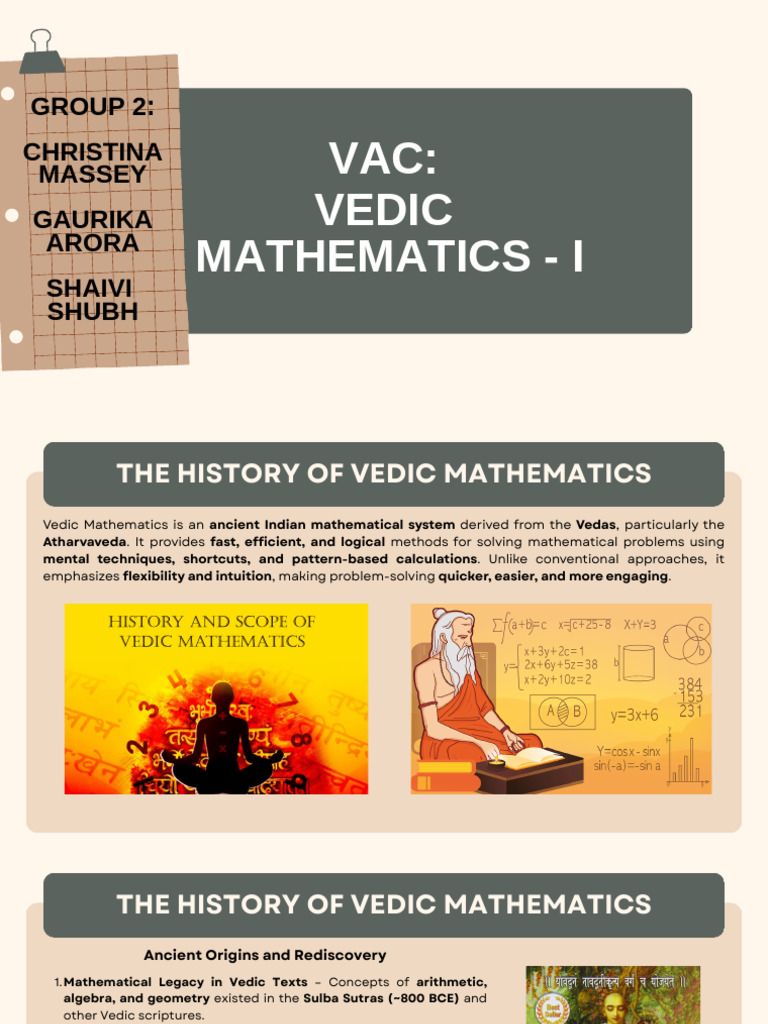 Division VAC Vedic Mathematics-I Presentation | PDF | Division ...