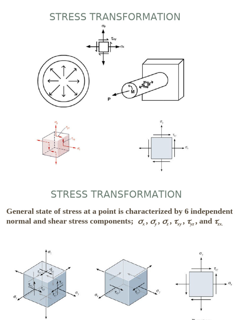 Stress Transformation | PDF | Stress (Mechanics) | Angle