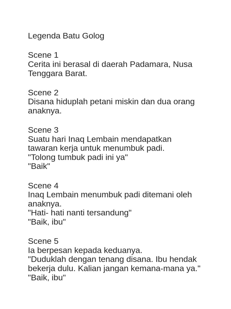 Buku Dongeng Legenda Batu Golog - 250405 - 162407 | PDF