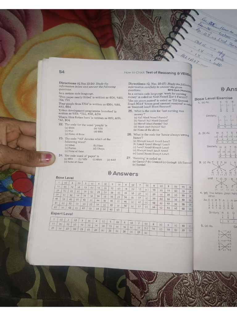 Coding decoding answers | PDF