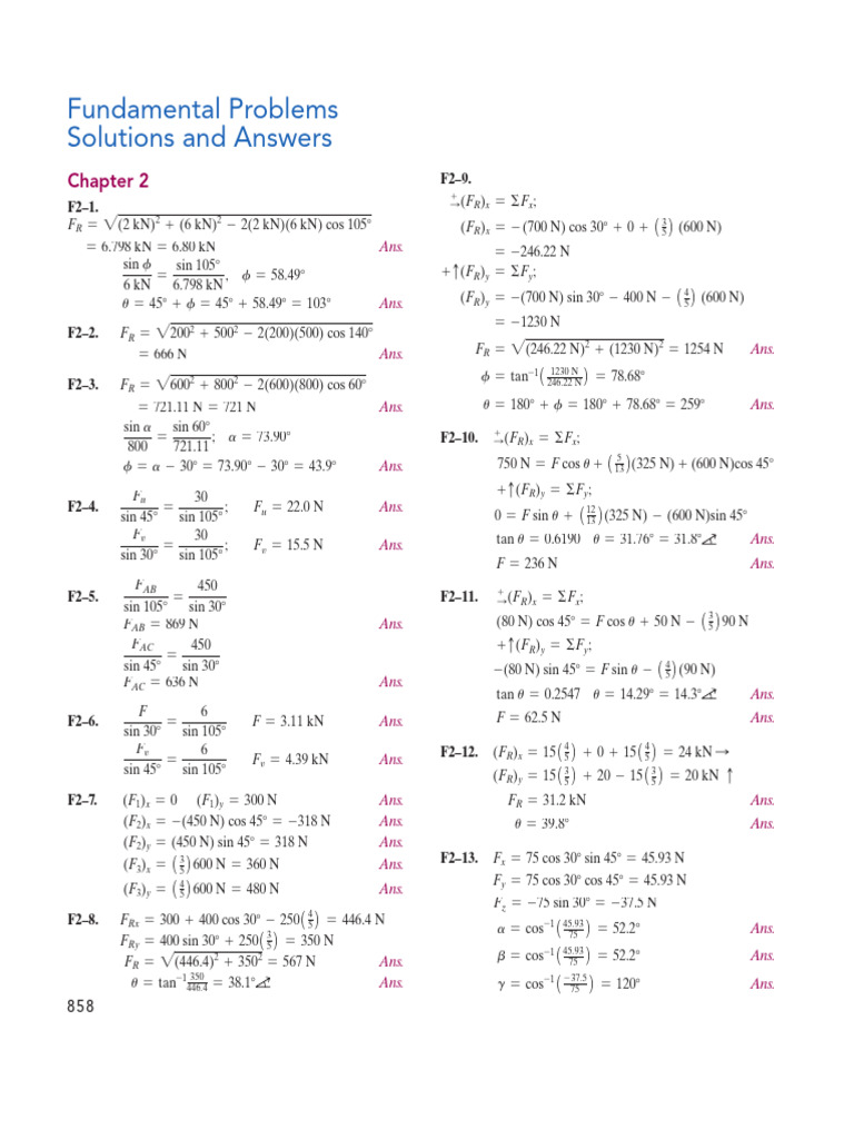 Statics and Mechanics of Materials in SI Units - (Fundamental ProblemsSolutions and Answers ...