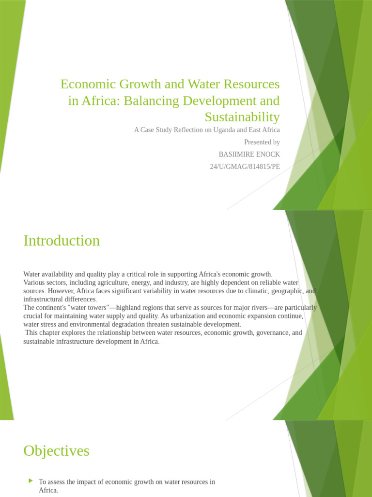 Economic Growth and Water Resources in Africa | PDF | Water ...