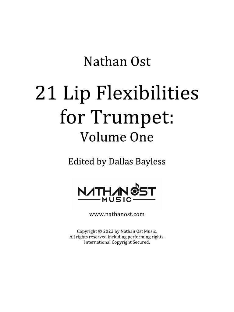 21 Lip Flexibilities For Trumpet Volumes 1 2 | PDF