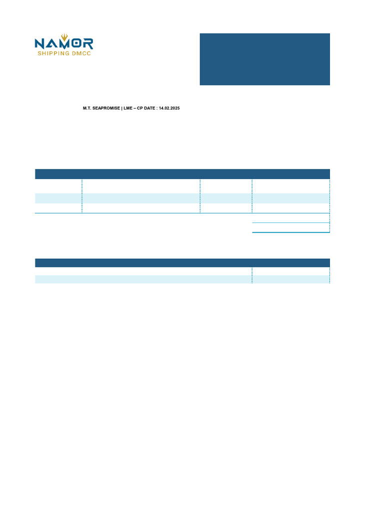 Invoice for M.T. Seapromise Services | PDF | Invoice | Government Finances