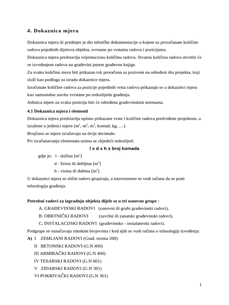 Dokaznica Mjera | PDF