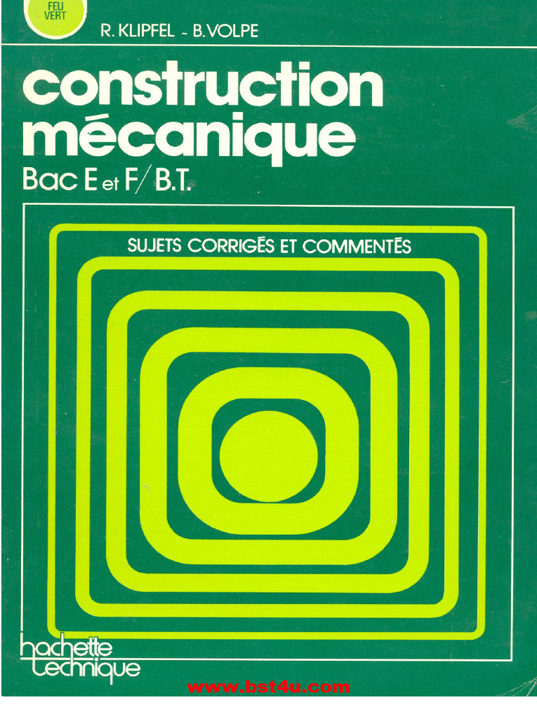 Construction Mécanique - Sujet Corrigé | PDF