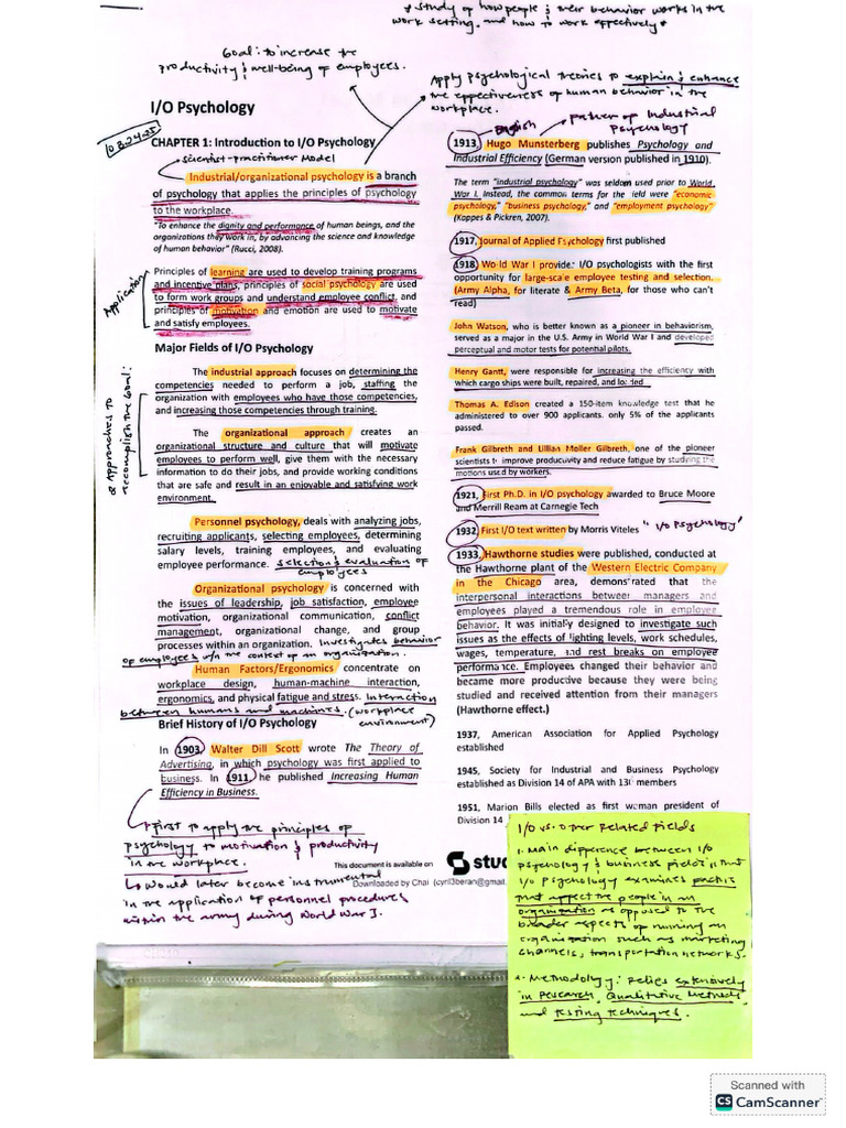 IO Psych Chap 1 | PDF