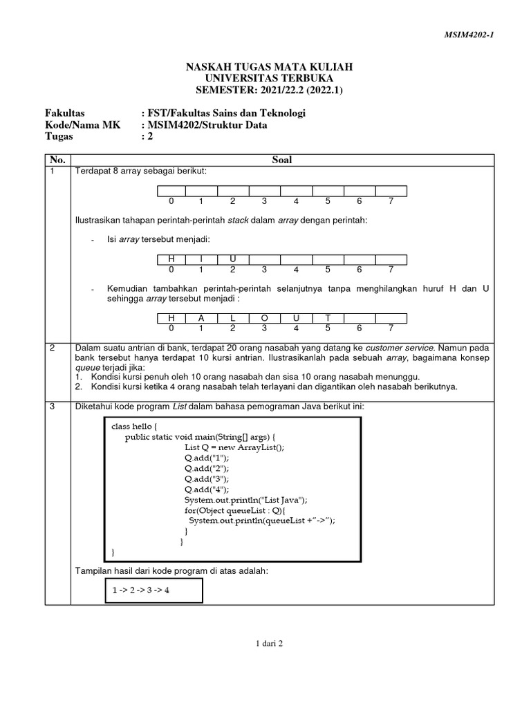 Soal Msim4202 tmk2 1 | PDF