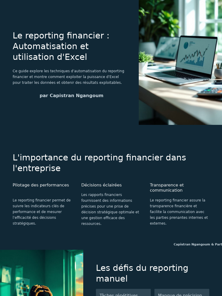 Le Reporting Financier Automatisation Et Utilisation Dexcel | PDF ...