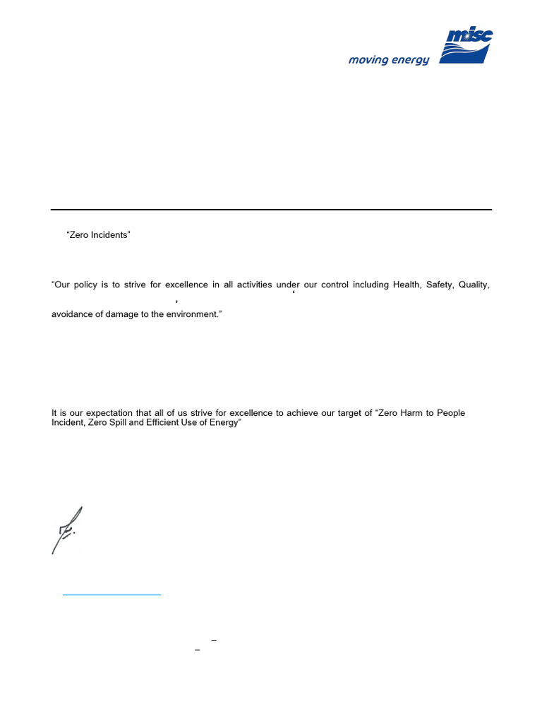 SSI - Zero Incident & Notice of Readiness | PDF | Oil Spill | Ships