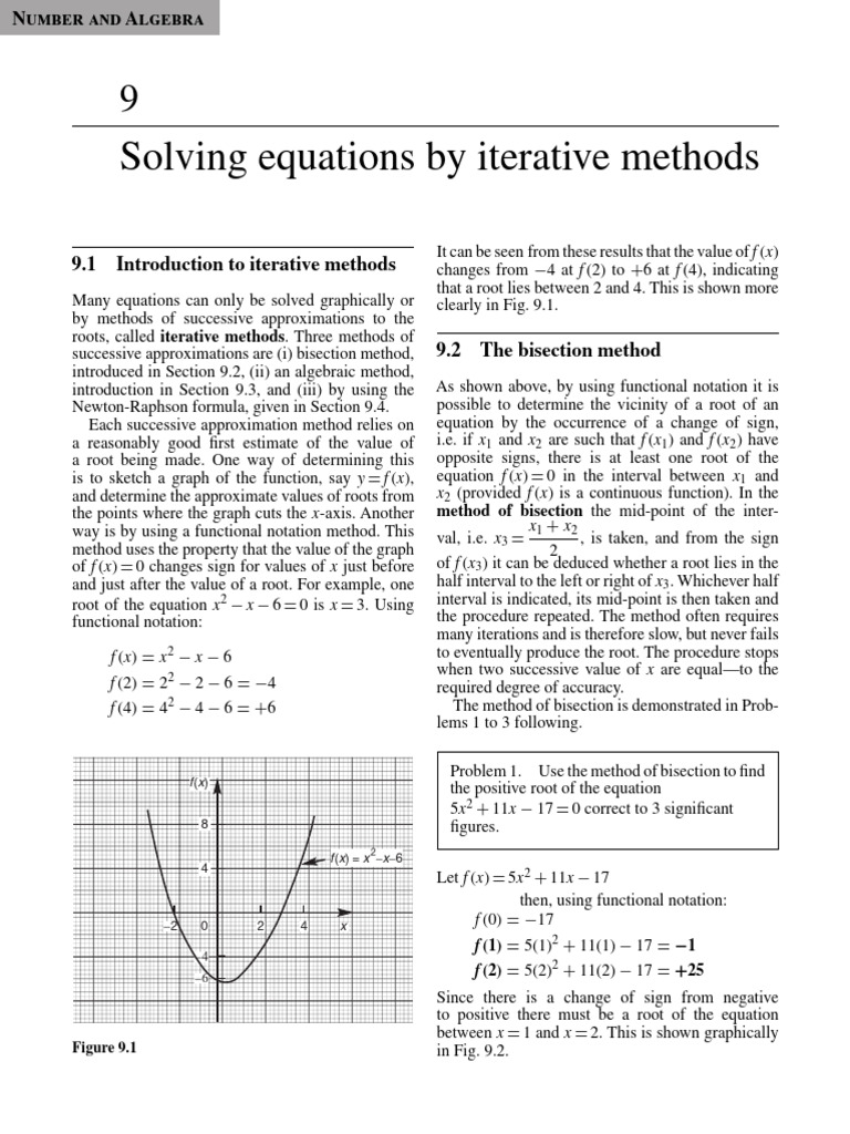 Solving Equations by Iterative Methods - Lecture 4 | PDF | Approximation | Equations