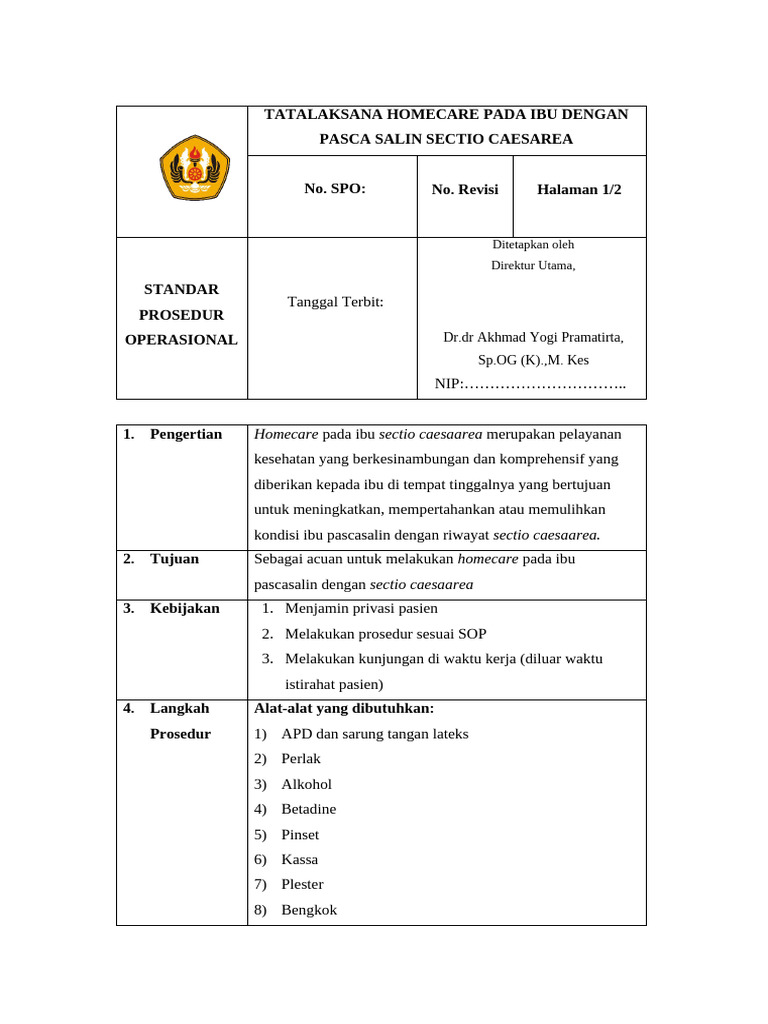 Arina Nursafrina Rahmatina - UAS SOP Nifas | PDF