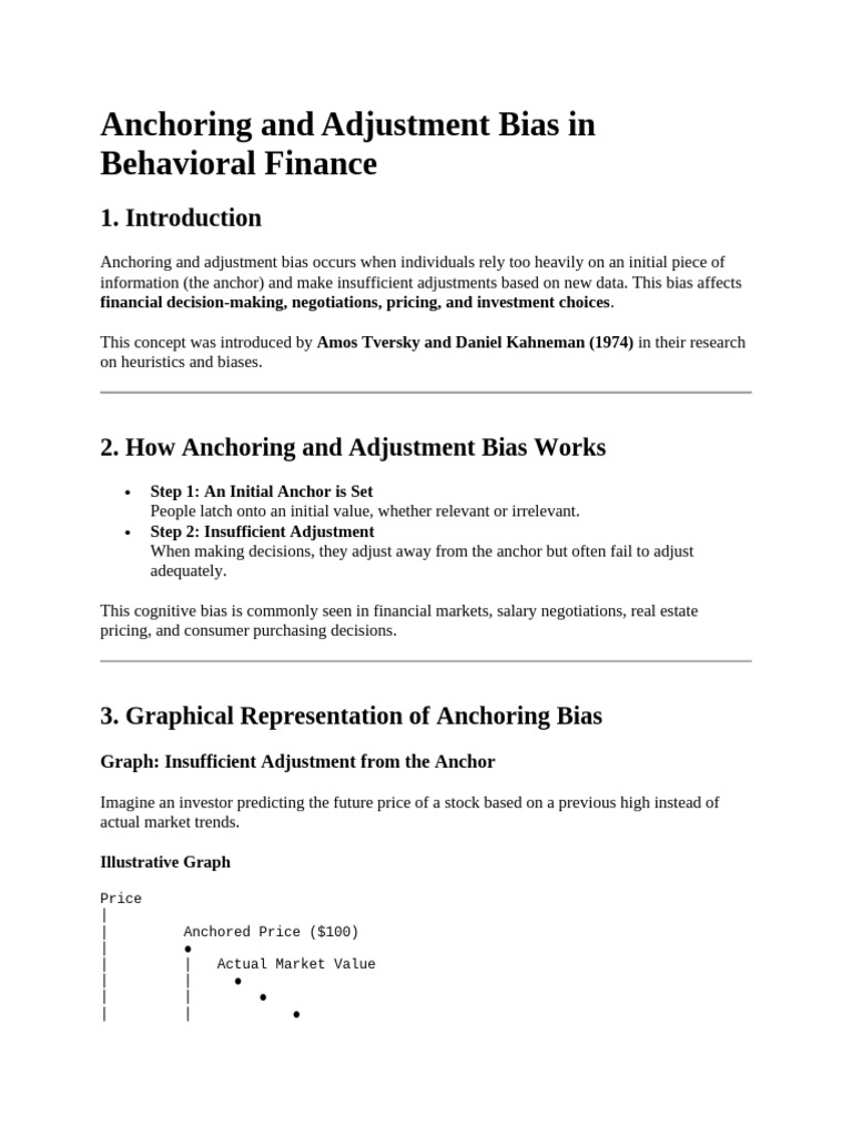 Anchoring and Adjustment Bias | PDF | Stocks | Investing