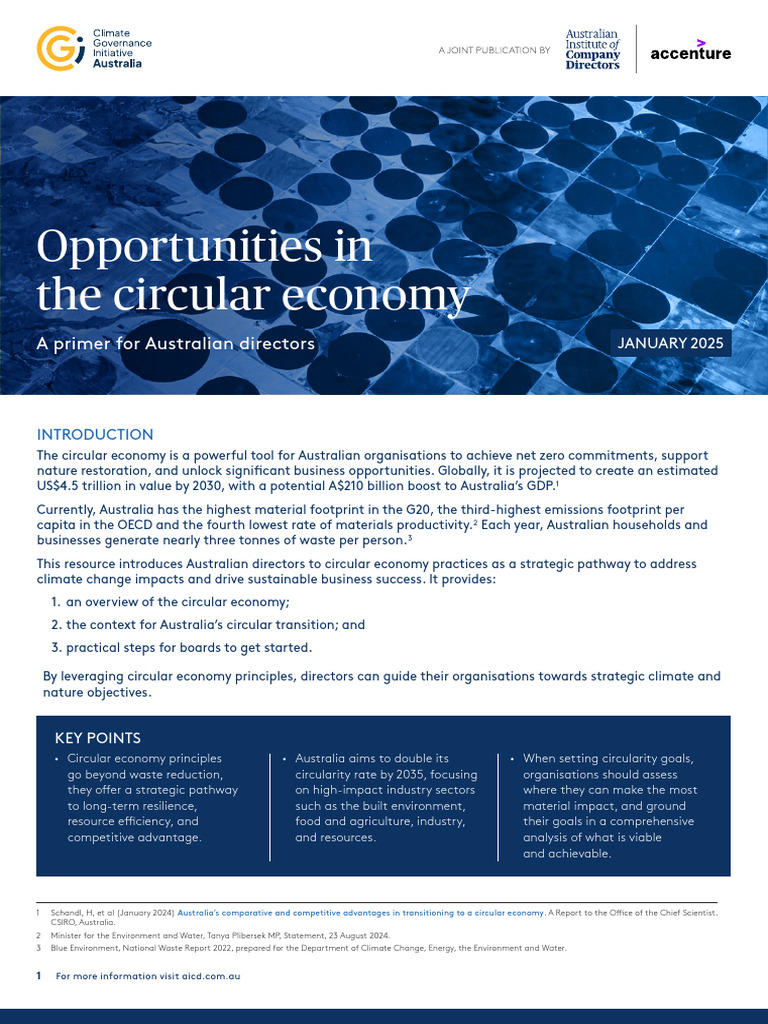 Opportunities in The Circular Economy | PDF | Climate Change Mitigation ...