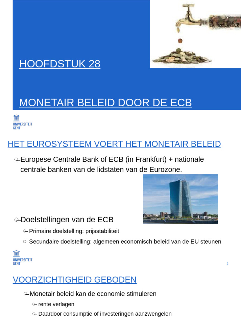 28 - Monetair Beleid ECB | PDF