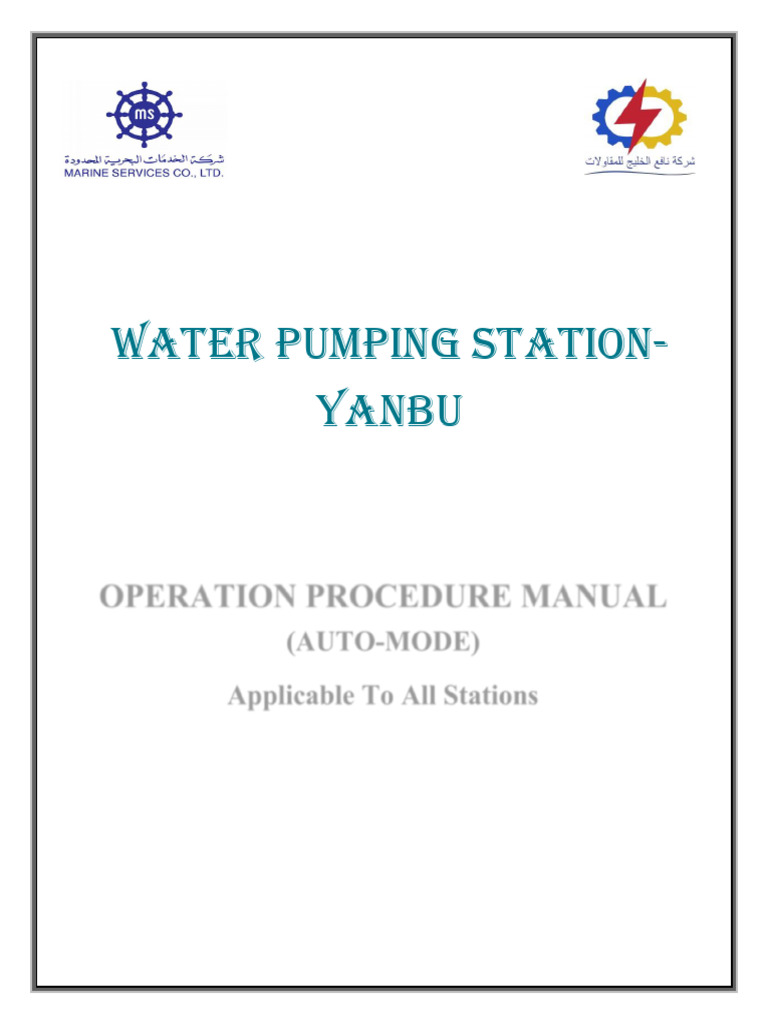 Yanbu Pumping Station Auto-Mode Manual | PDF | Pump | Valve