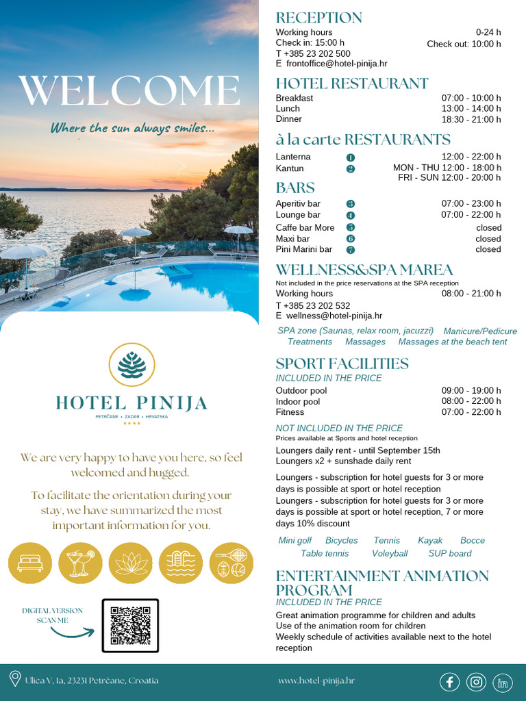 Hotel Pinija Welcome Letter September 2024 | PDF | Hotel | Leisure ...