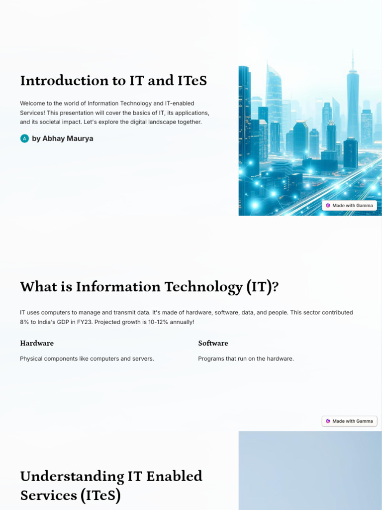 Introduction-to-IT-and-ITeS | PDF | Computer Hardware | Outsourcing