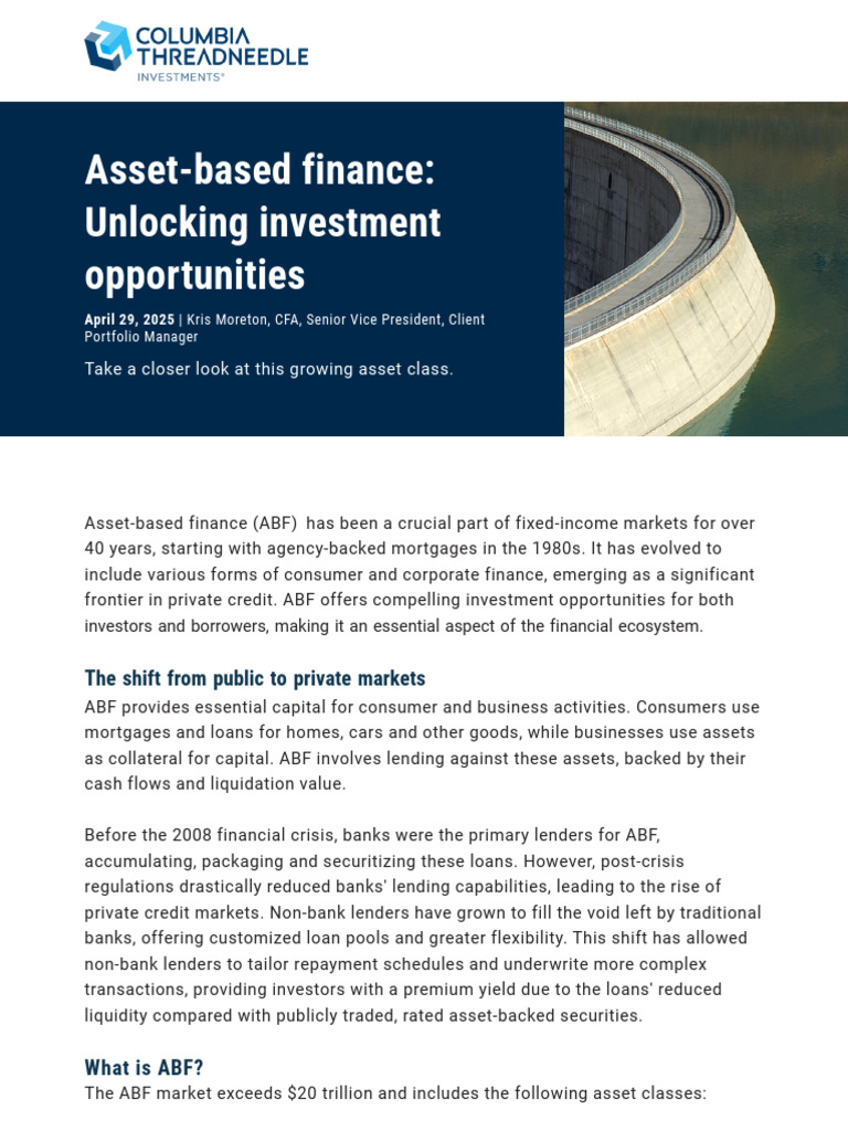 Asset-Based Finance Insights by Moreton | PDF | Loans | Asset Backed ...