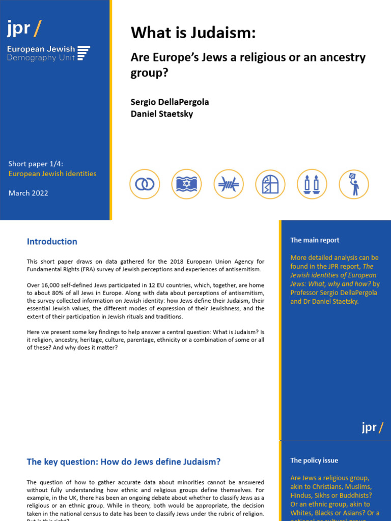 European Jewish Identity - Sub-Report 1.what Is Judaism - Final | PDF ...