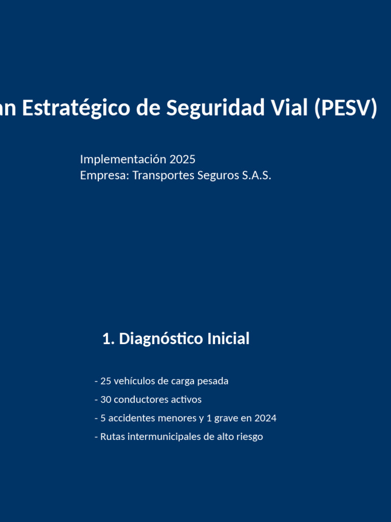 Presentacion PESV Profesional | PDF