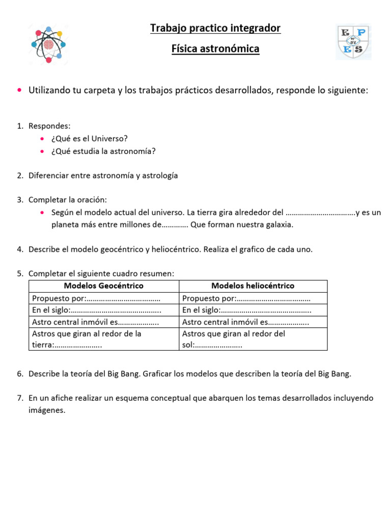 6° Tpn°4 Astronomía Integrag | PDF
