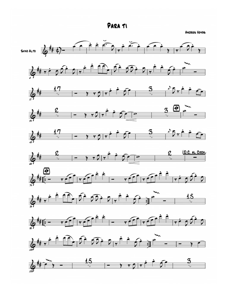 PARA TI SAXO ALTO | PDF