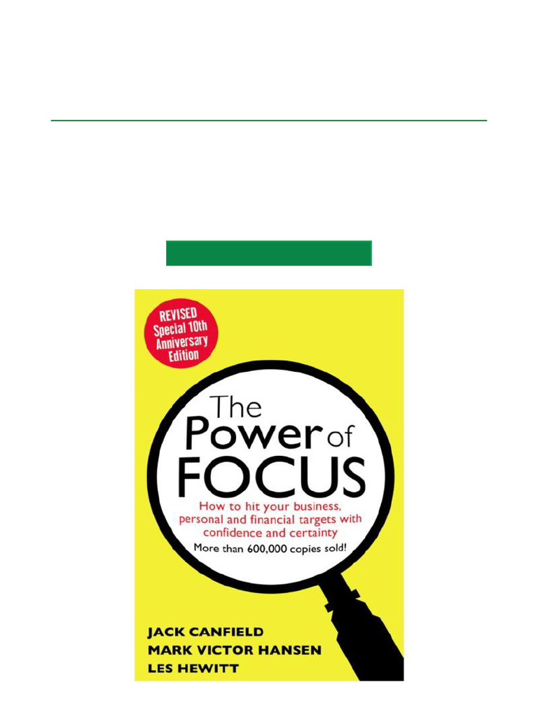 The Power of Focus Tenth Anniversary Edition How To Hit Your Business ...
